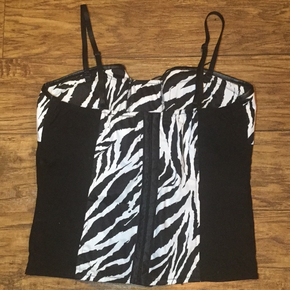 Body Central | Tops | Body Central Zebra Print Bustier Corset Top ...